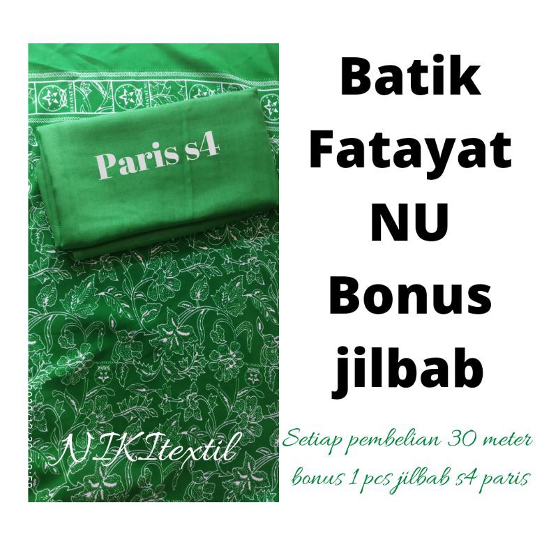 Jual Kain batik Fatayat NU seragam jamaah nu bahan sanwos dan semisutra ...