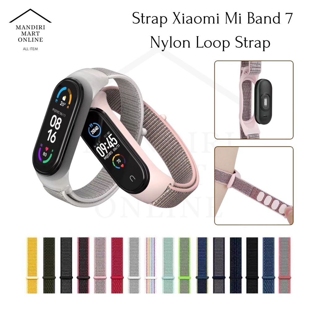 Jual Strap Nylon Xiaomi Mi band 7 6 5 / Tali Miband 5/6/7 Nilon | Shopee Indonesia