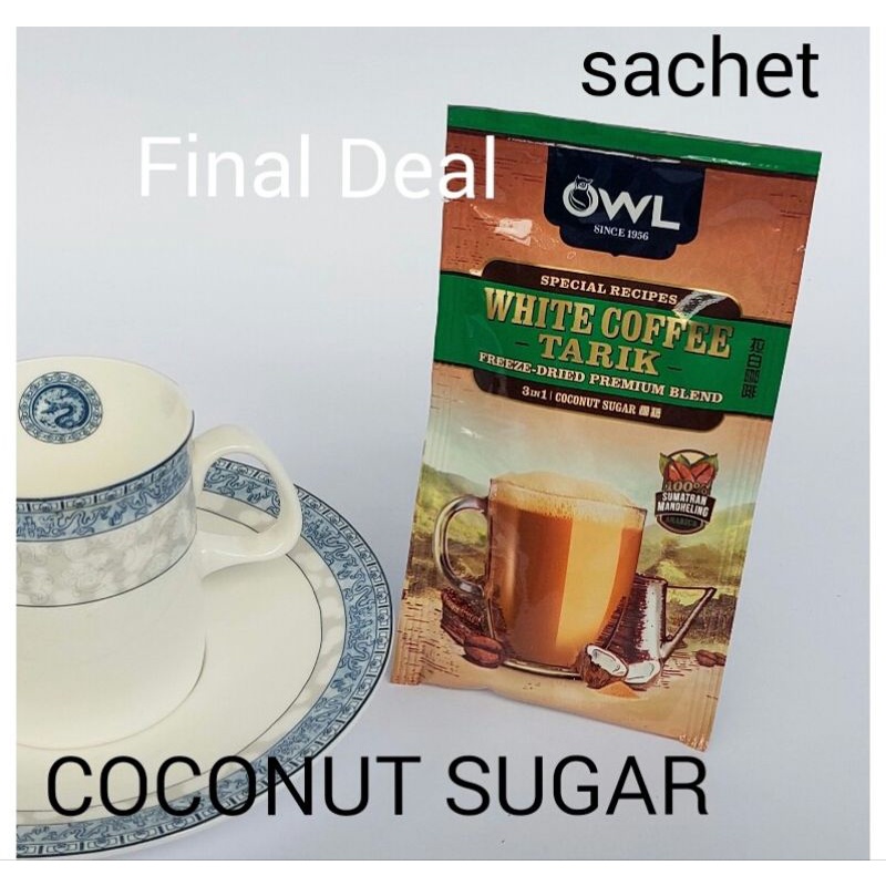 Jual Sachet Owl White Coffee Tarik 3 in 1 Original/Hazelnut/Coconut ...