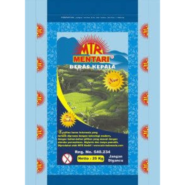 Jual Beras Mentari BIRU ZAK 25kg Beras Premium | Shopee Indonesia