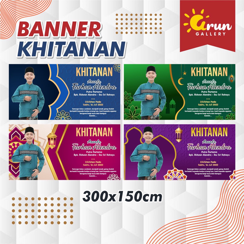 Jual SPANDUK KHITAN / BANNER KHITAN / 300 x 150 CM / DESAIN TERBARU | Shopee Indonesia