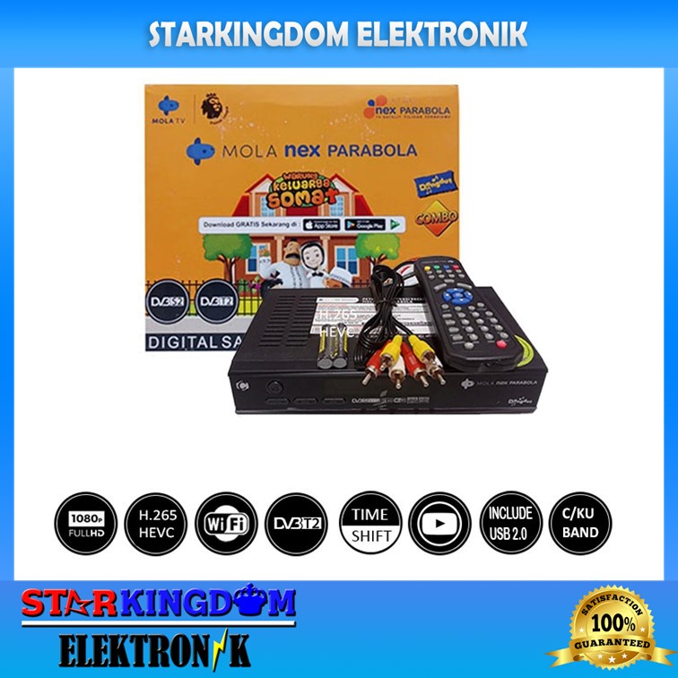 Jual Receiver Parabola Set Top Box TV Digital DVBT2 Mola Nex Parabola ...