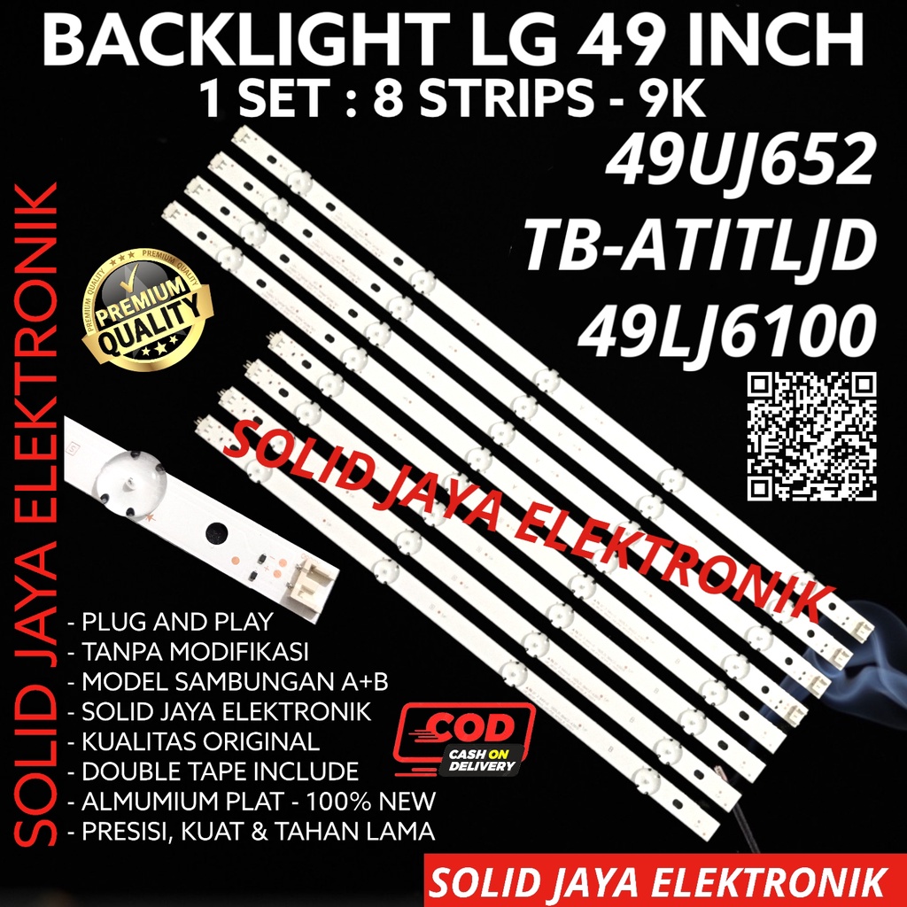 Jual BACKLIGHT LED TV LG 49 INC 49UJ652 49UJ652T T TB-ATITLJD 49LJ6100 LAMPU BL 49UJ 49LJ TB ...