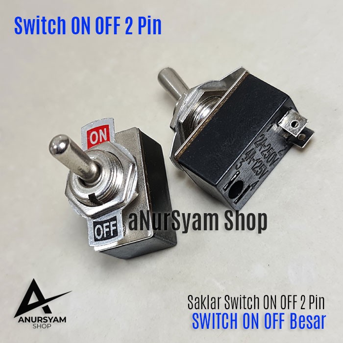 Jual Saklar ON Off 2 Pin Besar / Switch ON OFF 2 Pin / Saklar Switch 2 ...