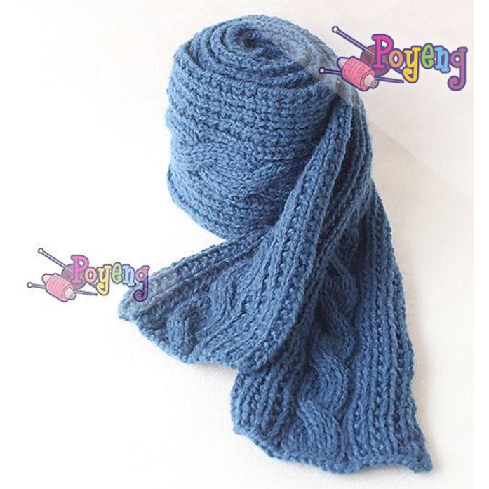 Jual Poyeng Knitting Kit Reguler : Cable Scarf | Paket Merajut | DIY ...