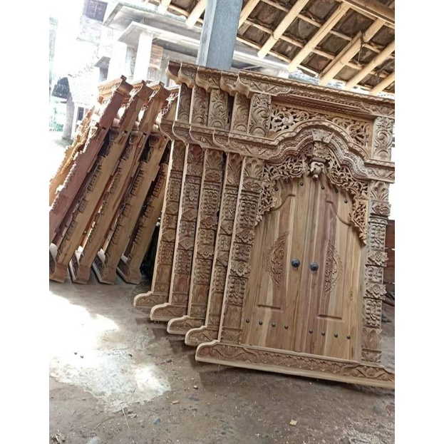 Jual jendela ukir gebyok jawa kayu jati ukir jepara | Shopee Indonesia