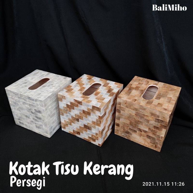 Jual Kotak Tisu Kerang Kubus Kotak Tisu kerang persegi Tempat tisu ...