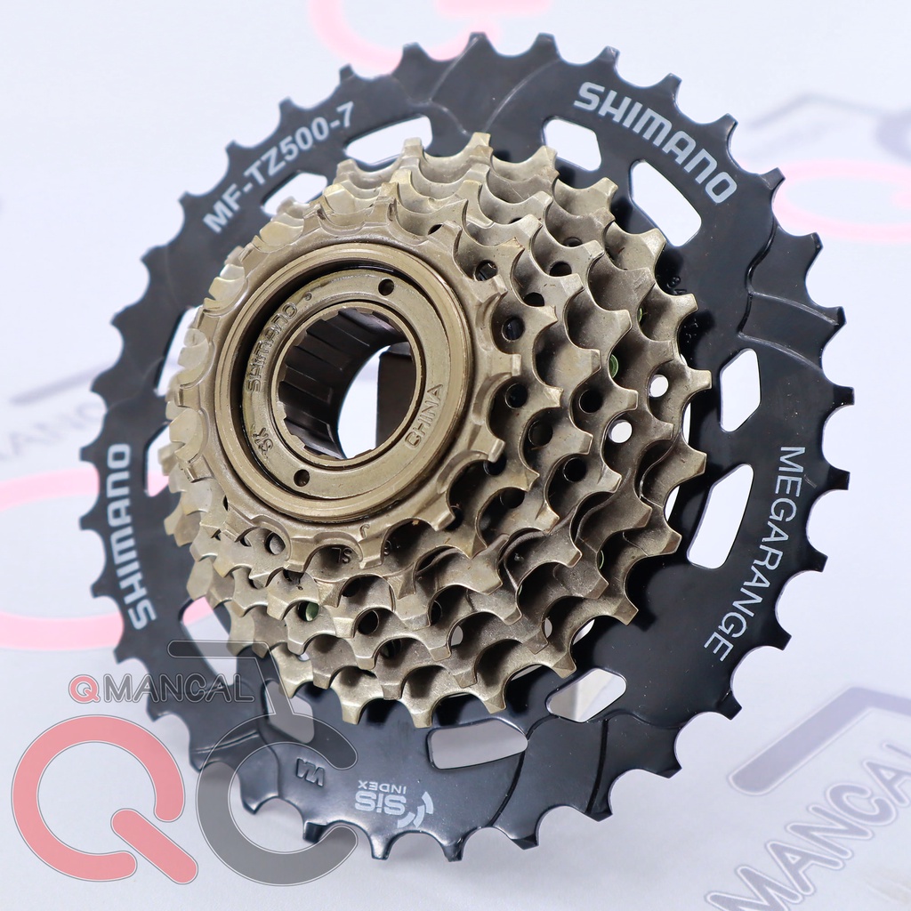 Jual Sprocket Shimano 7 Speed Ulir Drat TZ500 Megarange 14-34T Original ...