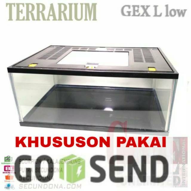 Jual AQUARIUM GEX L LOW CEPER PENDEK AKUARIUM NIKITA MIKA AKRILIK KANDANG TORTOISE SULCATA GECKO ...