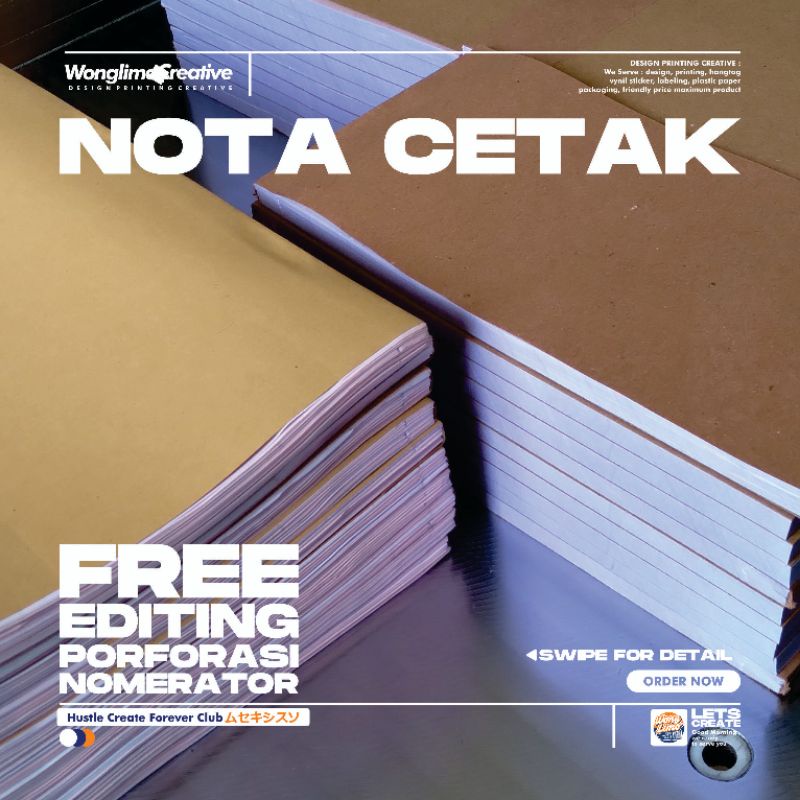 Jual NOTA CETAK/STRUK/BUKTI TRANSAKSI/NOTA CUSTOM/NOTA ONLINE SHOP/NOTA ...