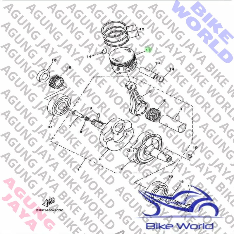 Jual (100% Original ) Piston Scorpio OS 100 5BP-E1638 YGP Part | Shopee ...