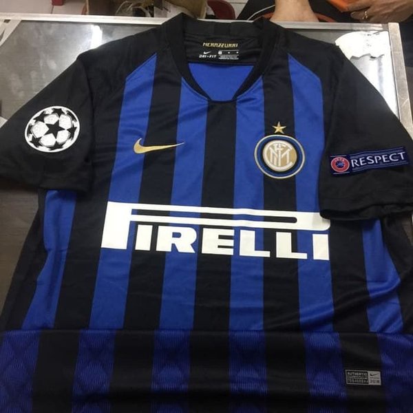 Jual Jersey Inter Milan Home 2018/2019 Full Patch UCL | Shopee Indonesia
