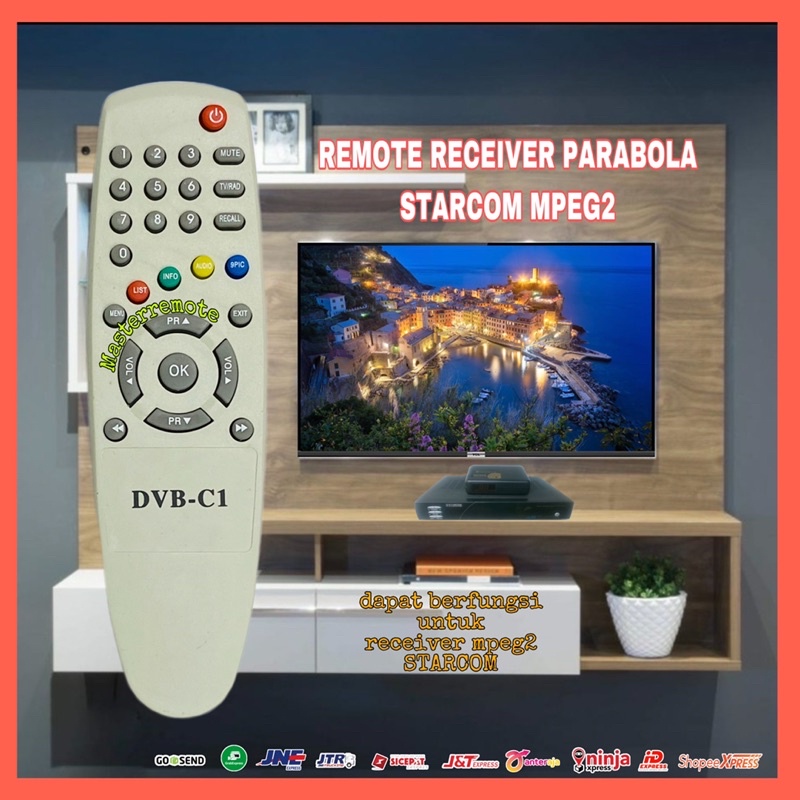 Jual Remot remote Starcom DVB-C1 Parabola/Receiver | Shopee Indonesia