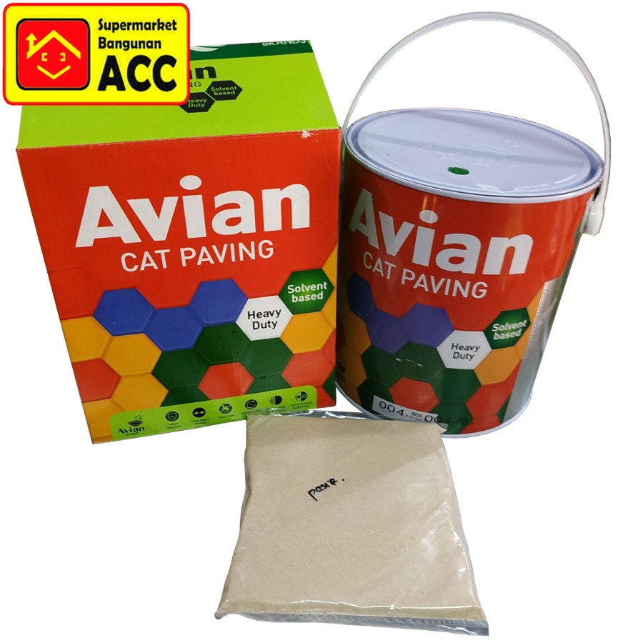 Jual AVIAN Cat Paving/ Cat Lapangan/ Cat Trotoar 5kg + Pasir (Solvent ...