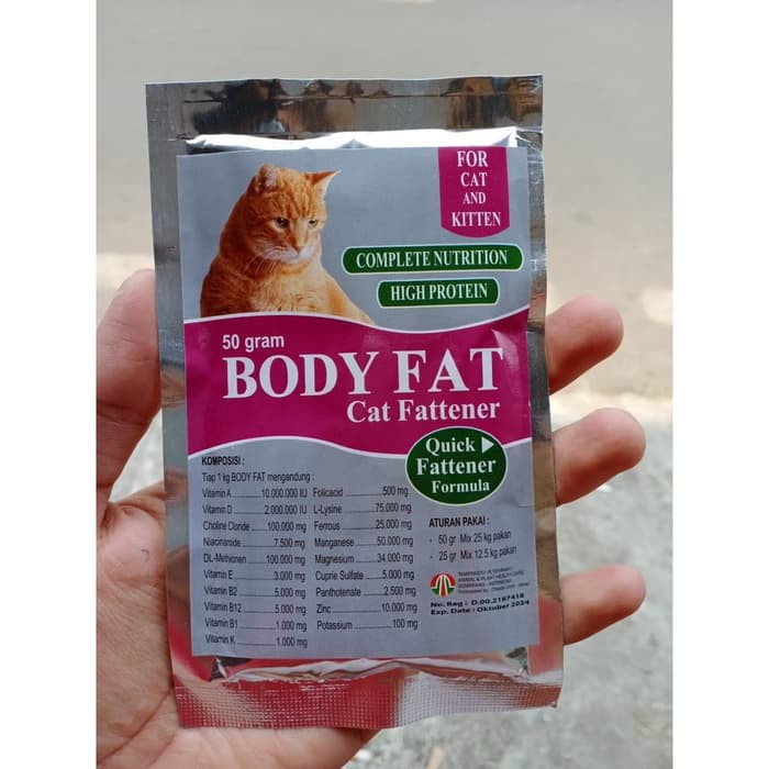 Jual BODY FAT CAT FATTENER 50GR VITAMIN PENGGEMUK KUCING | Shopee Indonesia