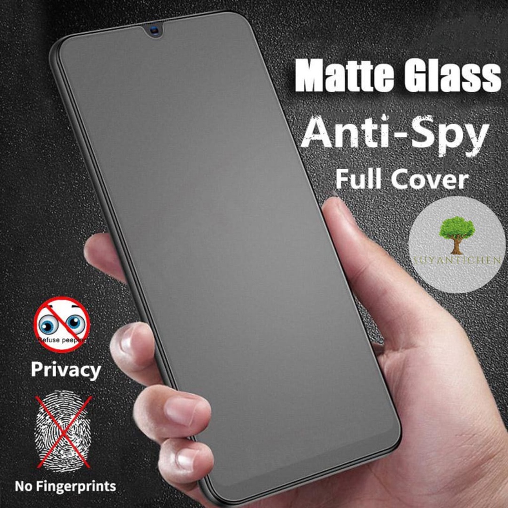 Jual Tempered Glass Anti Spy Matte Full Anti Gores Hp Privacy Minyak Glare Kepo Intip Gelap ...
