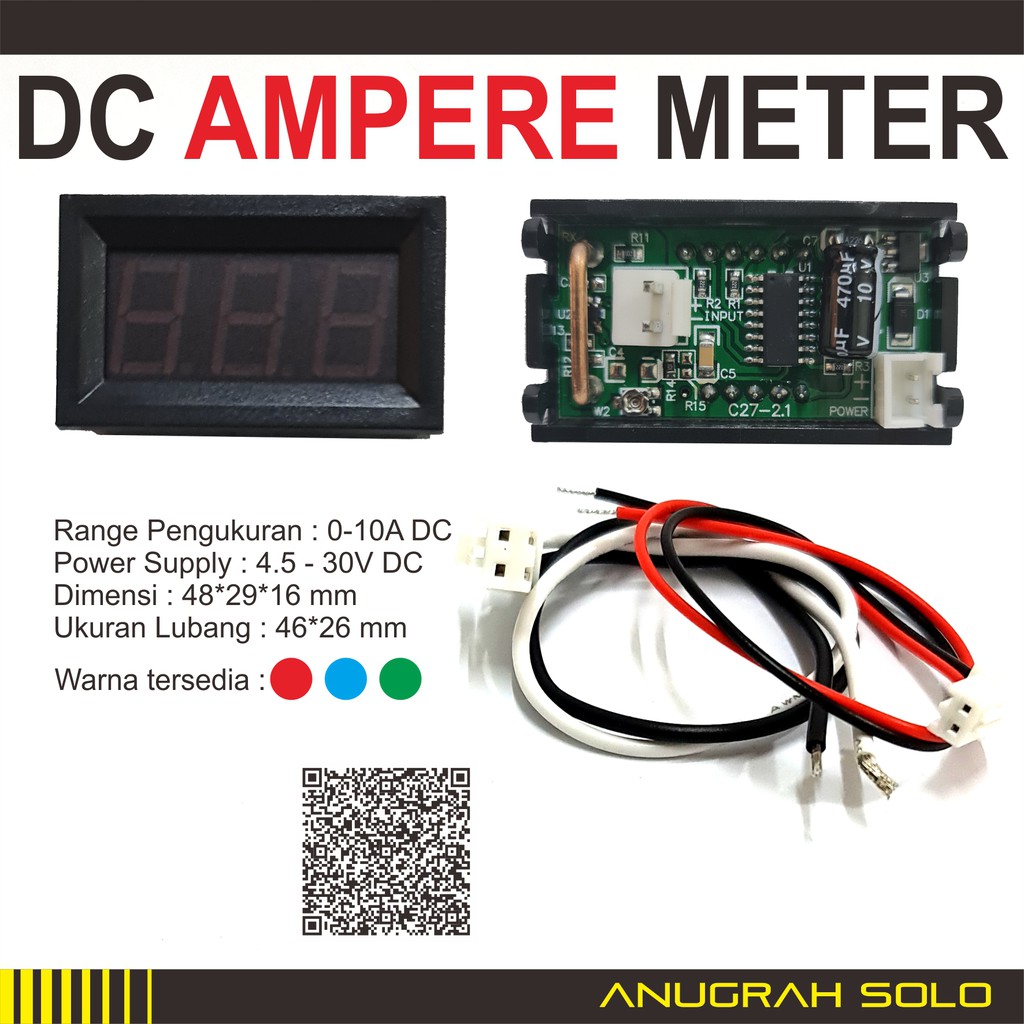 Jual DIGITAL AMPERE METER DC 0-10A | Shopee Indonesia