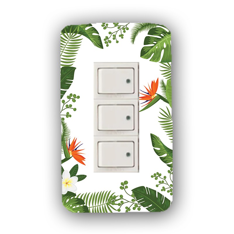 Jual Sticker Tinggi - Sticker Tombol Lampu Saklar Tropical Wall Sticker ...