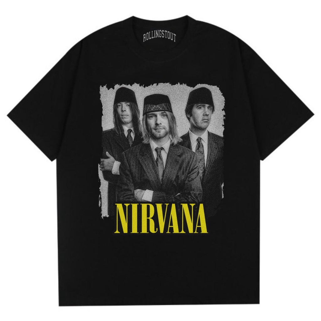 Jual Rollingstout Tshirt - Nirvana Series | Kaos Band | Parodi | Kurt Cobain | BAJU MUSIK METAL ...