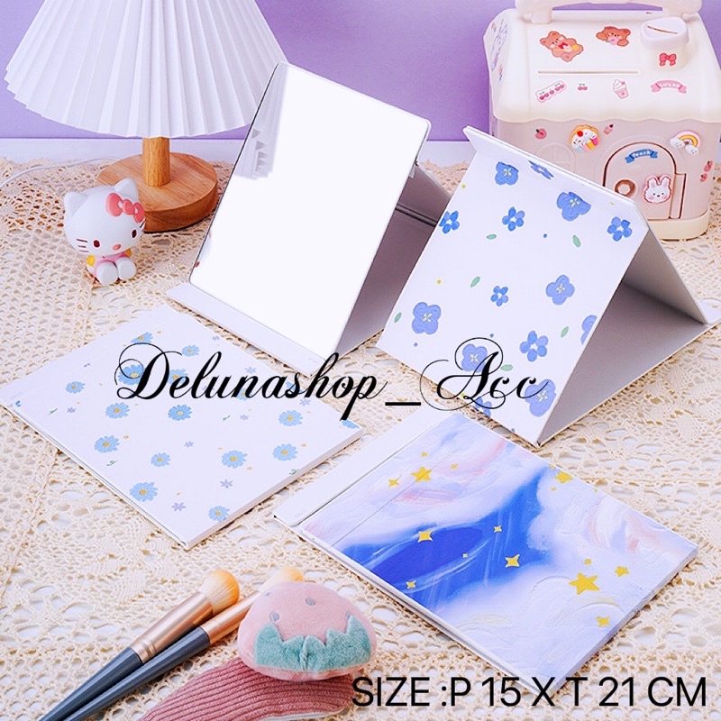 Jual kaca lipat kaca make up Cermin Kaca Rias Lipat Folding Mirror ...