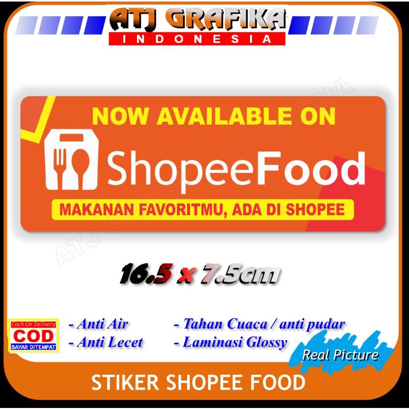 Jual stiker Shopee food panjang sticker makanan online restaurant ...