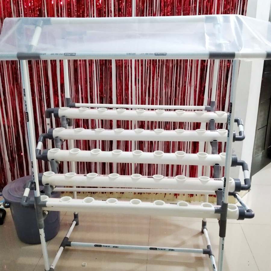Jual Modul Hidroponik Pipa 2in / 2" 45 Lubang Atap UV DFT/NFT 1 Meter 5 ...
