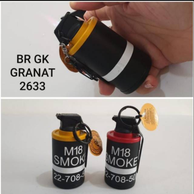 Jual Korek Api Gas Unik Model Granat Smoke Bom M18 - Mancis Unik ...