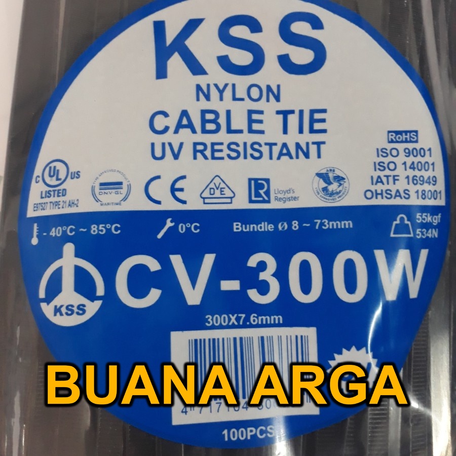 Jual KABEL TIES KSS UV RESISTANCE CV 300W TIE CABLE HITAM | Shopee Indonesia