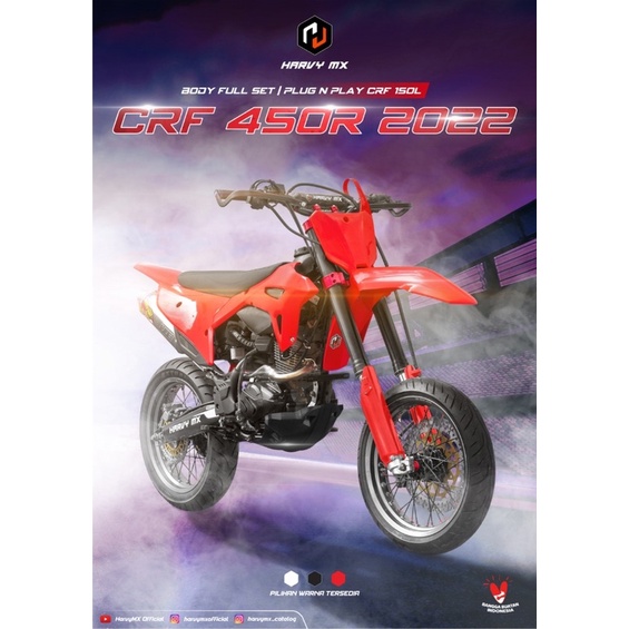 Jual BODY SET CRF 450R 2022 HRV RACING PNP CRF 150 | Shopee Indonesia