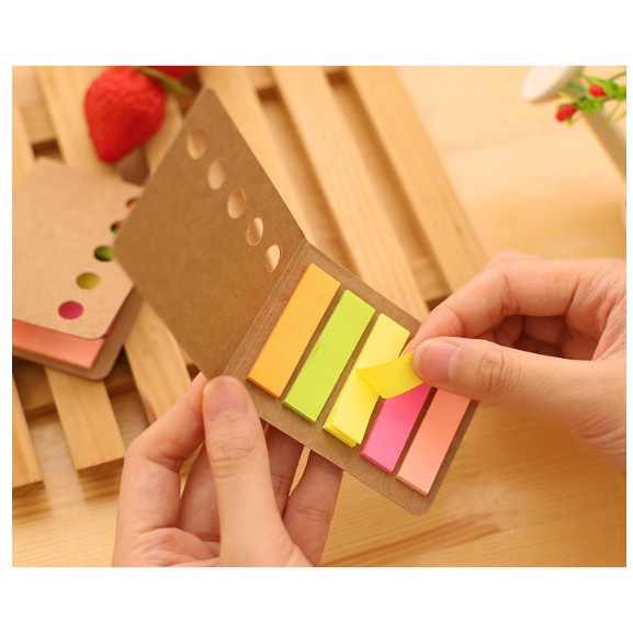 Jual sticky notes colorfull 5 warna rustic aesthetic murah kawaii ...
