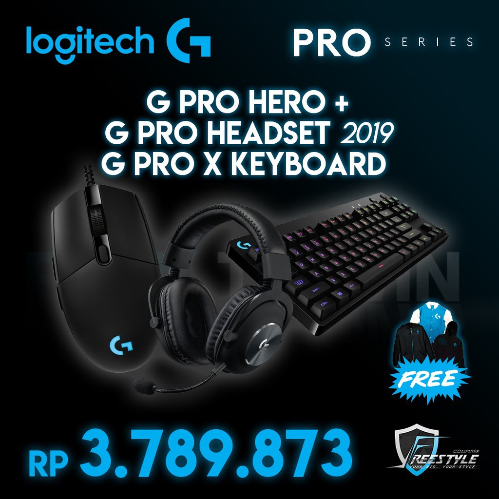 Jual Promo Logitech G PRO HERO + G PRO HEADSET 2019 + G PRO X KEYBOARD ...