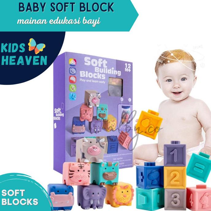 Jual TERBARU! KIDS HEAVEN - BABY SOFT BUILDING BLOCKS ANIMAL NUMBER ...