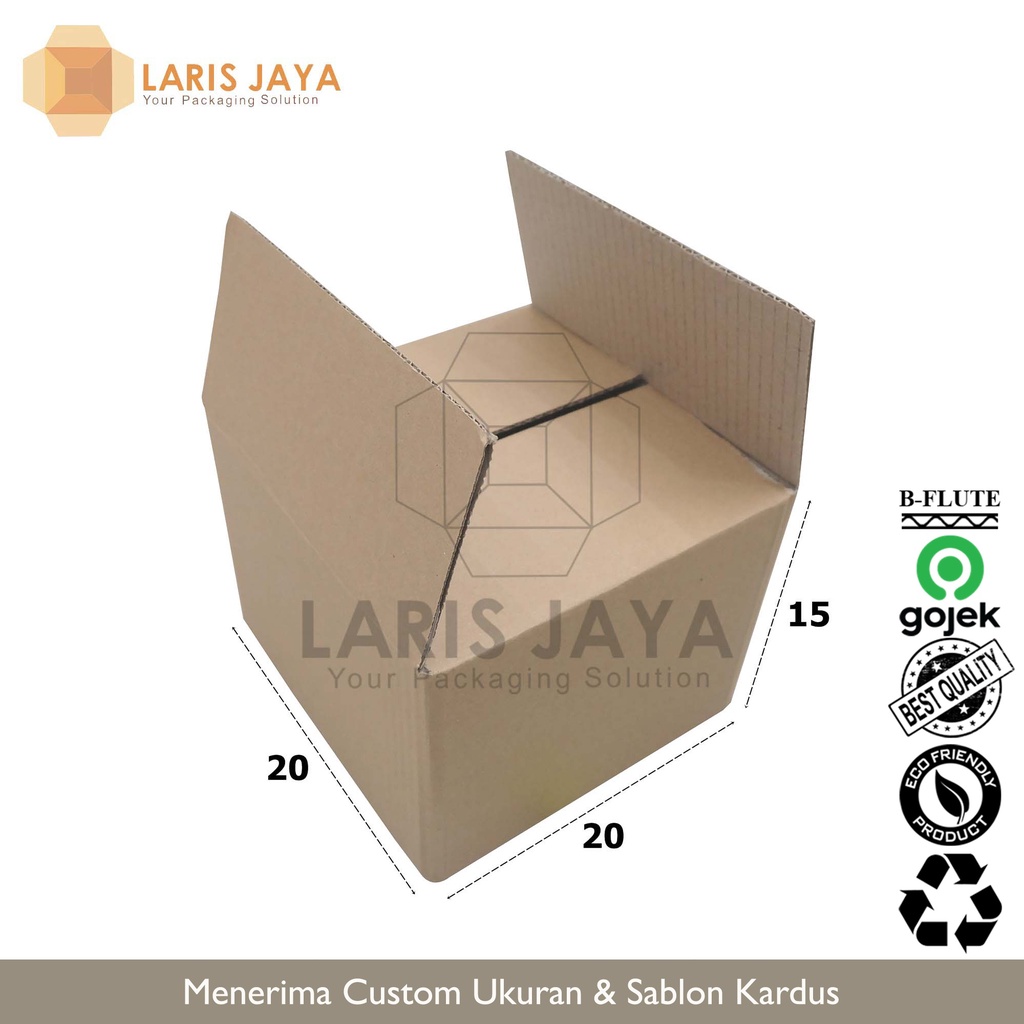 Jual Kardus / Box / Karton / Kotak Packing 20 x 20 x 15 cm ( Kardus 20 ...