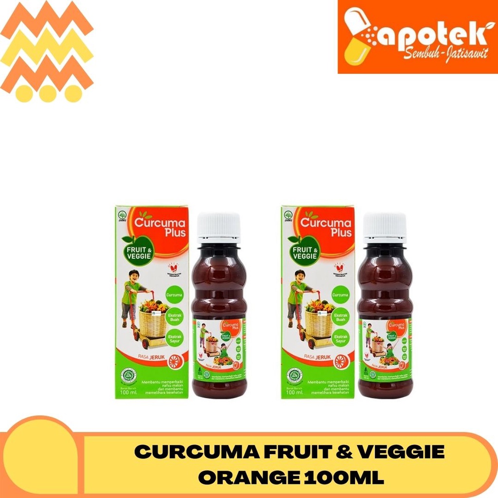 Jual CURCUMA PLUS FRUIT & VEGGIE ORANGE 100ML SUPLEMEN DAN MULTIVITAMIN ...