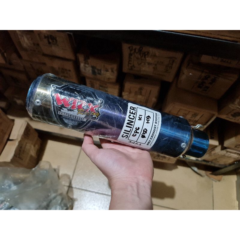Jual Silencer Knalpot WRX GP6 K1 Halfblue | Shopee Indonesia