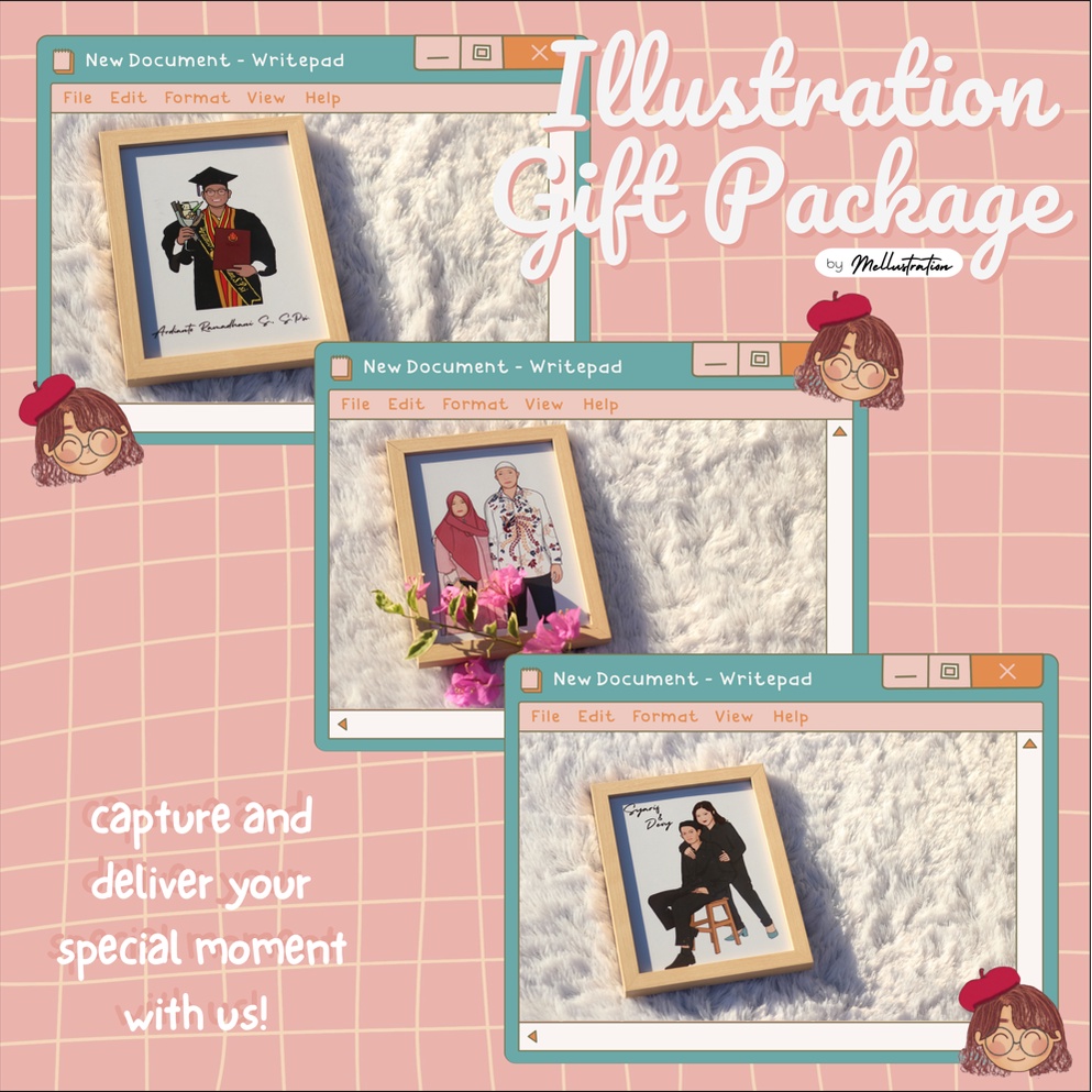 Jual GIFT BOX PIGURA ILUSTRASI WAJAH / GAMBAR WAJAH / LUKIS WAJAH ...