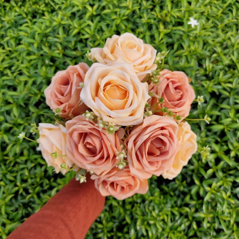 Jual Wedding Hand Bouquet Buket Bunga Lamaran Pernikahan Lux Multicolor ...