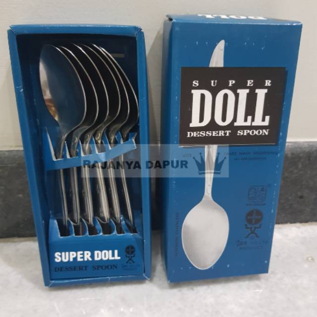 Jual Sendok garpu makan doll lusinan / sendok makan super doll 403 asli ...