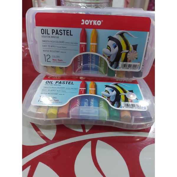 Jual Crayon Oil Pastel Krayon Minyak Joyko Isi 12 Warna Original ...