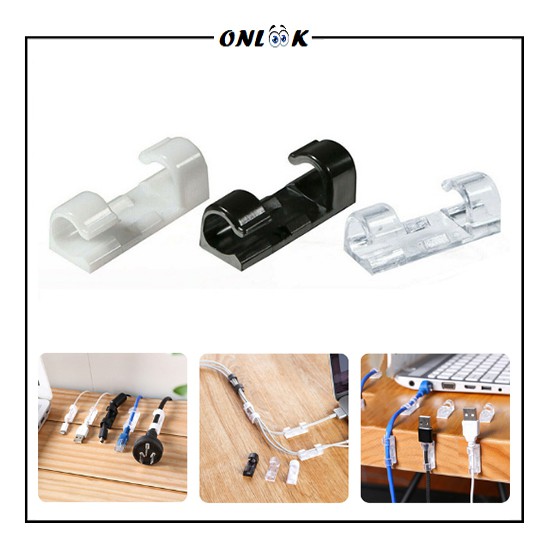 Jual Klip Kabel Organizer Isi 20Pcs Cable Clip Clamp Holder Penjepit ...