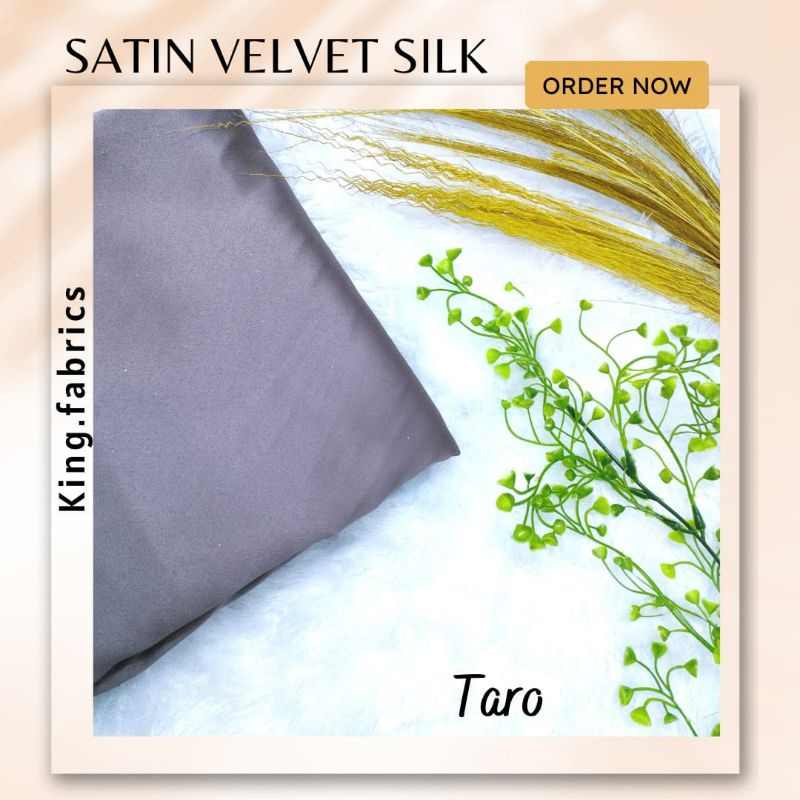 Jual Paket Kain Seragam Bridesmaid Satin Velvet Silk Taro || Satin ...