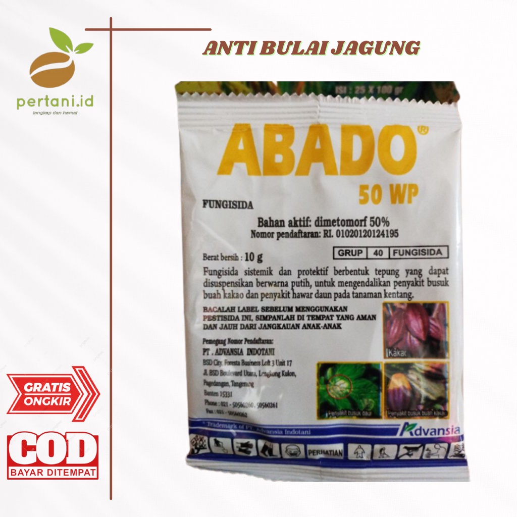 Jual FUNGISIDA SISTEMIK ABADO 50WP 10GRAM-PENGENDALI HAWAR PADA TANAMAN ...