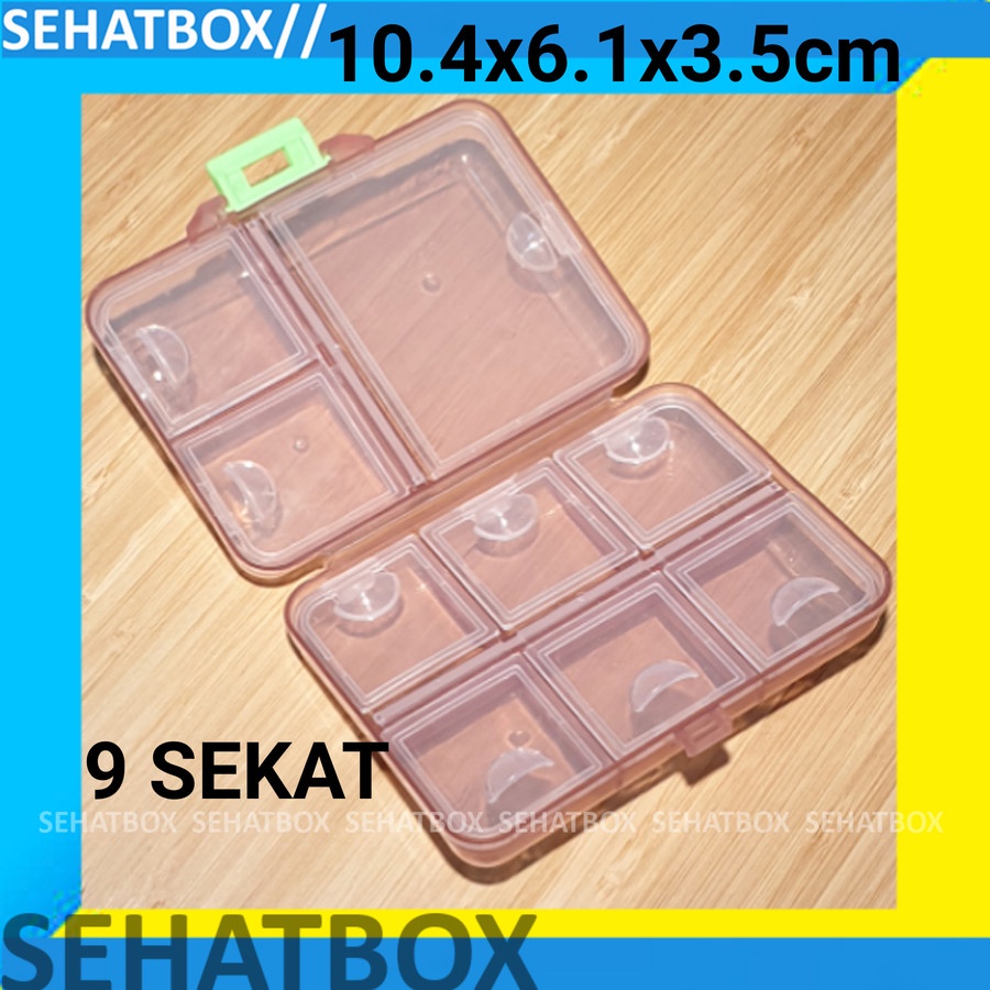 Jual KOTAK OBAT 9 SEKAT FOLD VITAMIN TRAVEL PILL BOX TEMPAT OBAT LIPAT ...