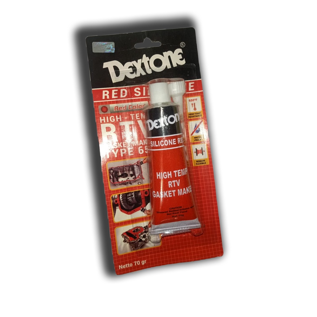 Jual Dextone Lem merah / Red Silicone / Lem Gasket Besar 70gr | Shopee ...