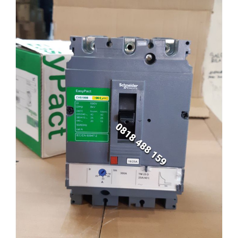 Jual SCHNEIDER MCCB EAZYPACT CVS100B TM25D 3P 25A | Shopee Indonesia