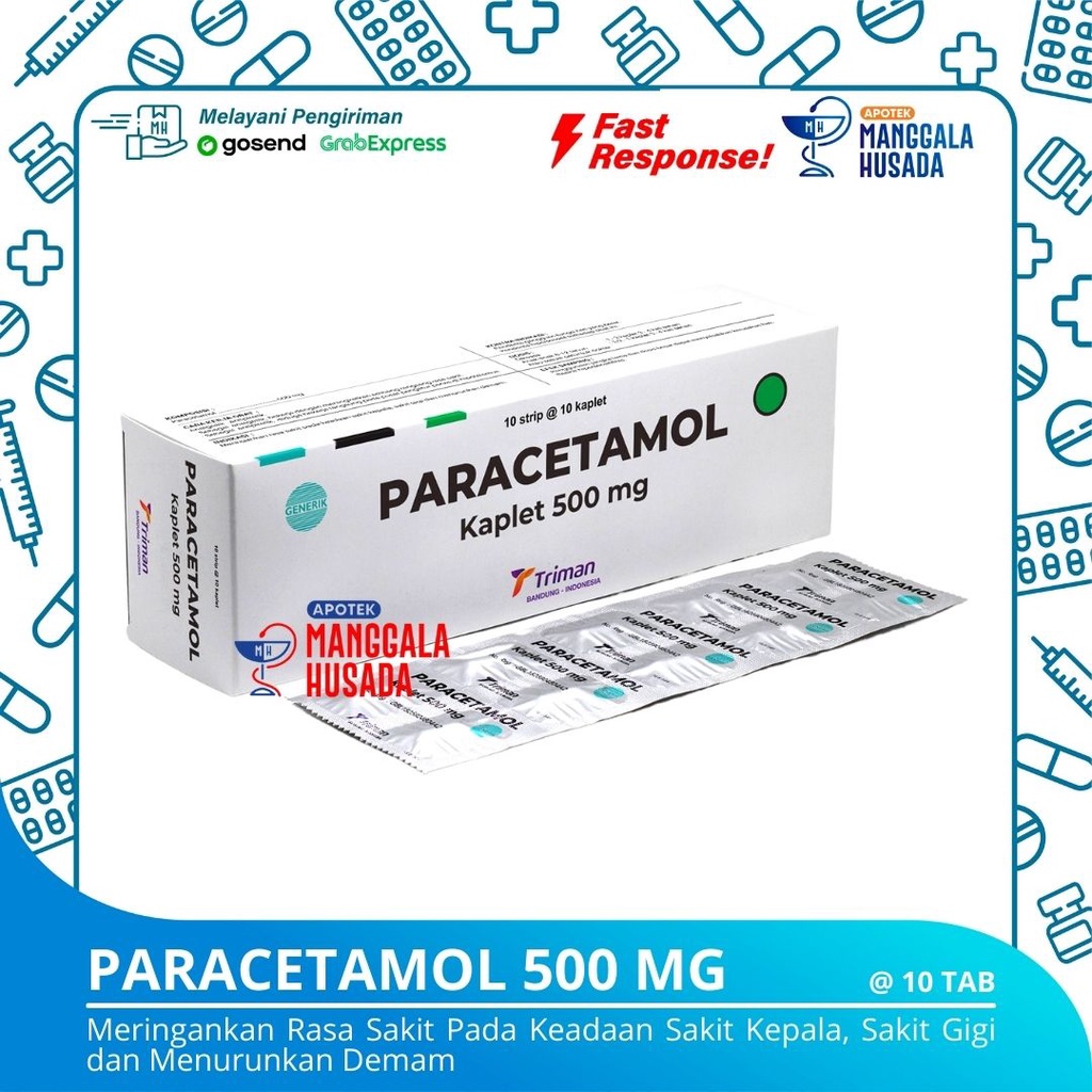 Jual PARACETAMOL TAB 500 MG @ 10 TABLET | Shopee Indonesia
