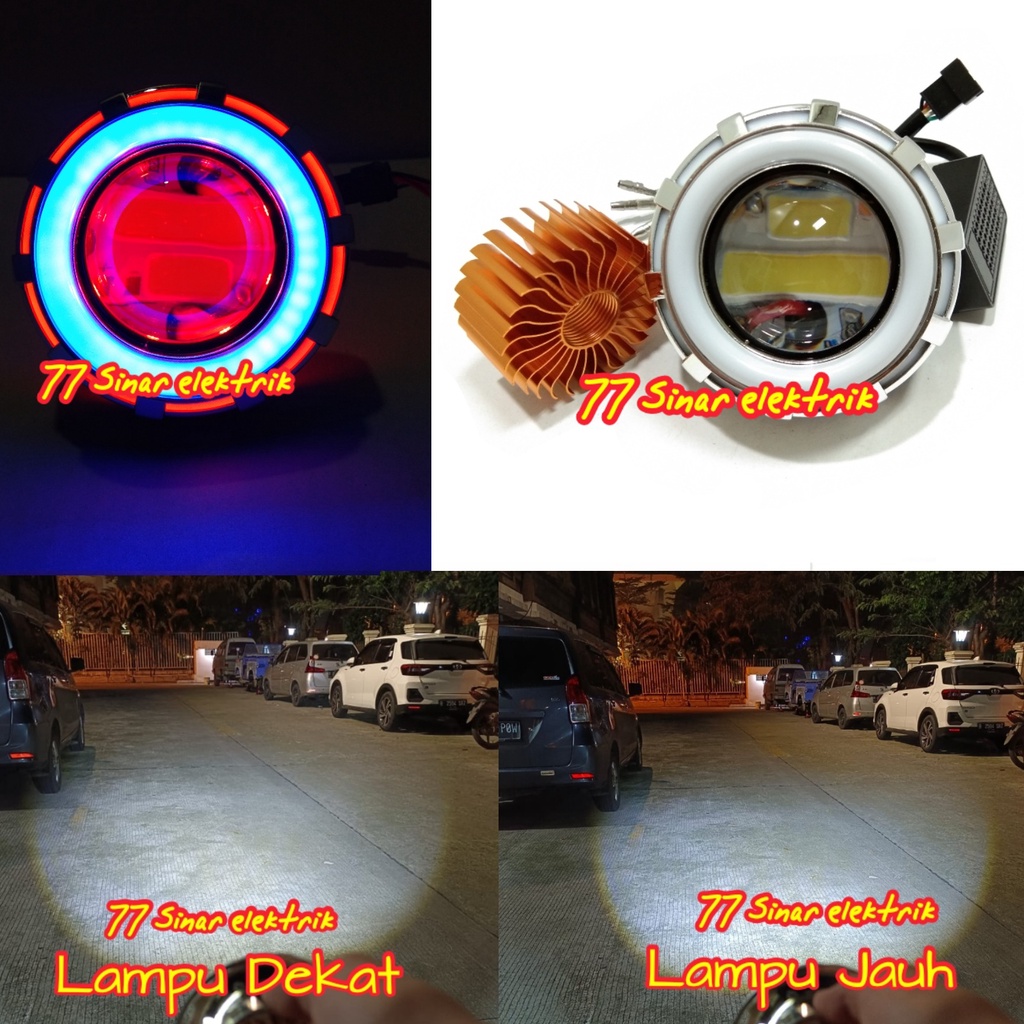 Jual Lampu Led Projie High Low 3.5 Inch Bulat Running Lampu Tembak ...