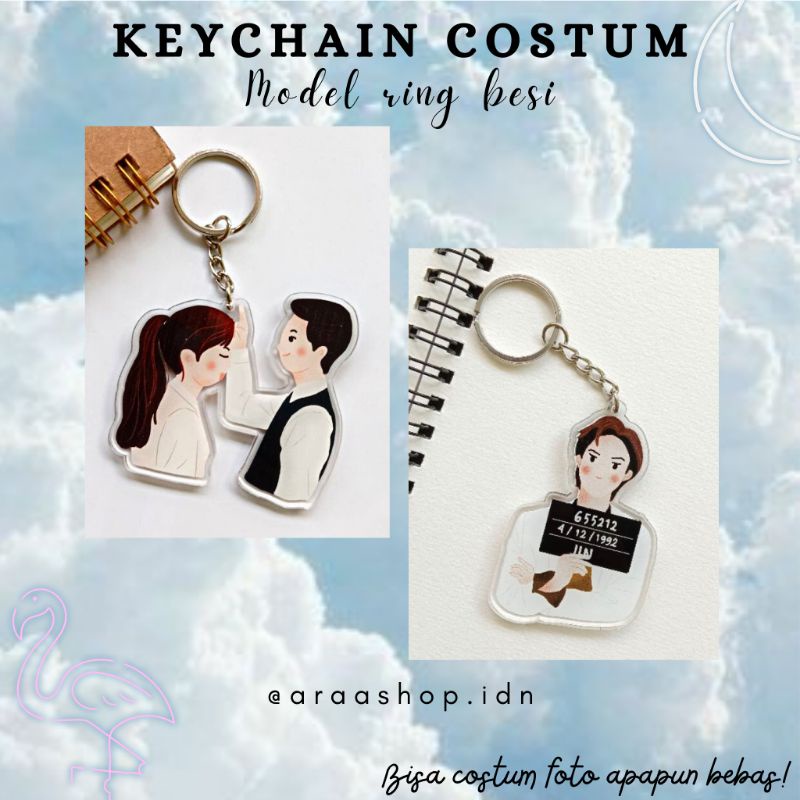 Jual keyring/ganci costum model ring besi | Shopee Indonesia