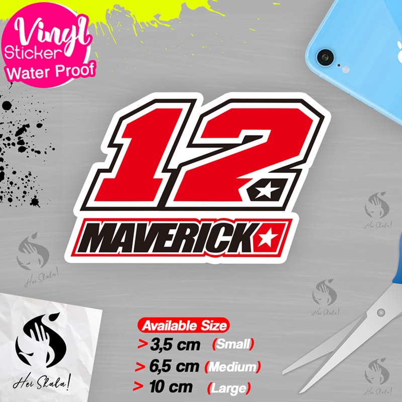 Jual Stiker Maverick Vinales 12 MOTO GP Sticker Racing Ngabers Bahan ...