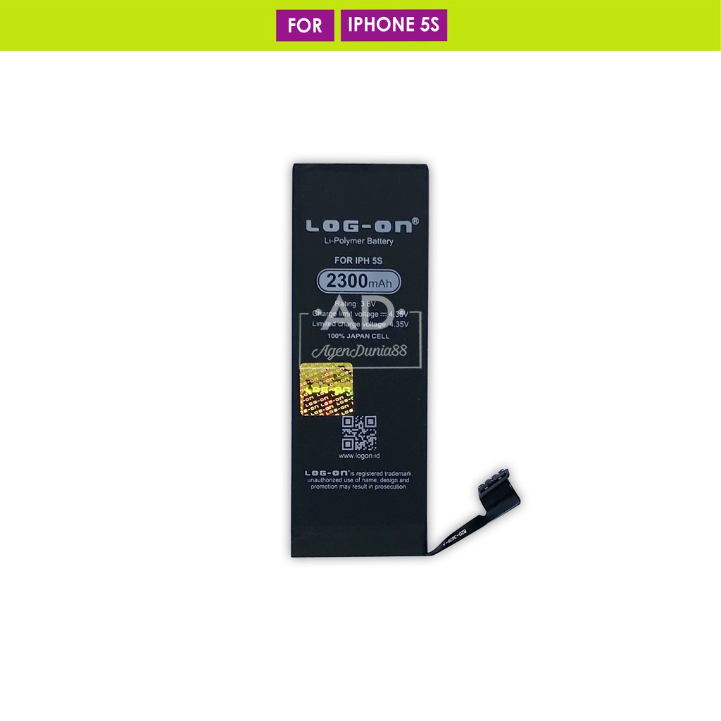 Jual BATERAI IPH 5S - IPH 5C - LOG ON ORIGINAL DOUBLE POWER BATTERY | Shopee Indonesia
